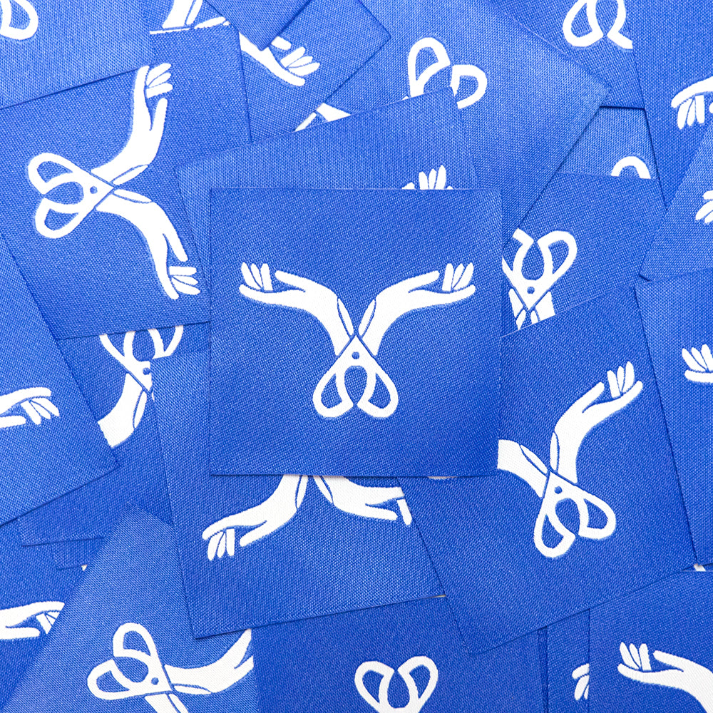 Hand and Scissors Motif Sew-In Labels (2 Pack) – Junebug and Darlin